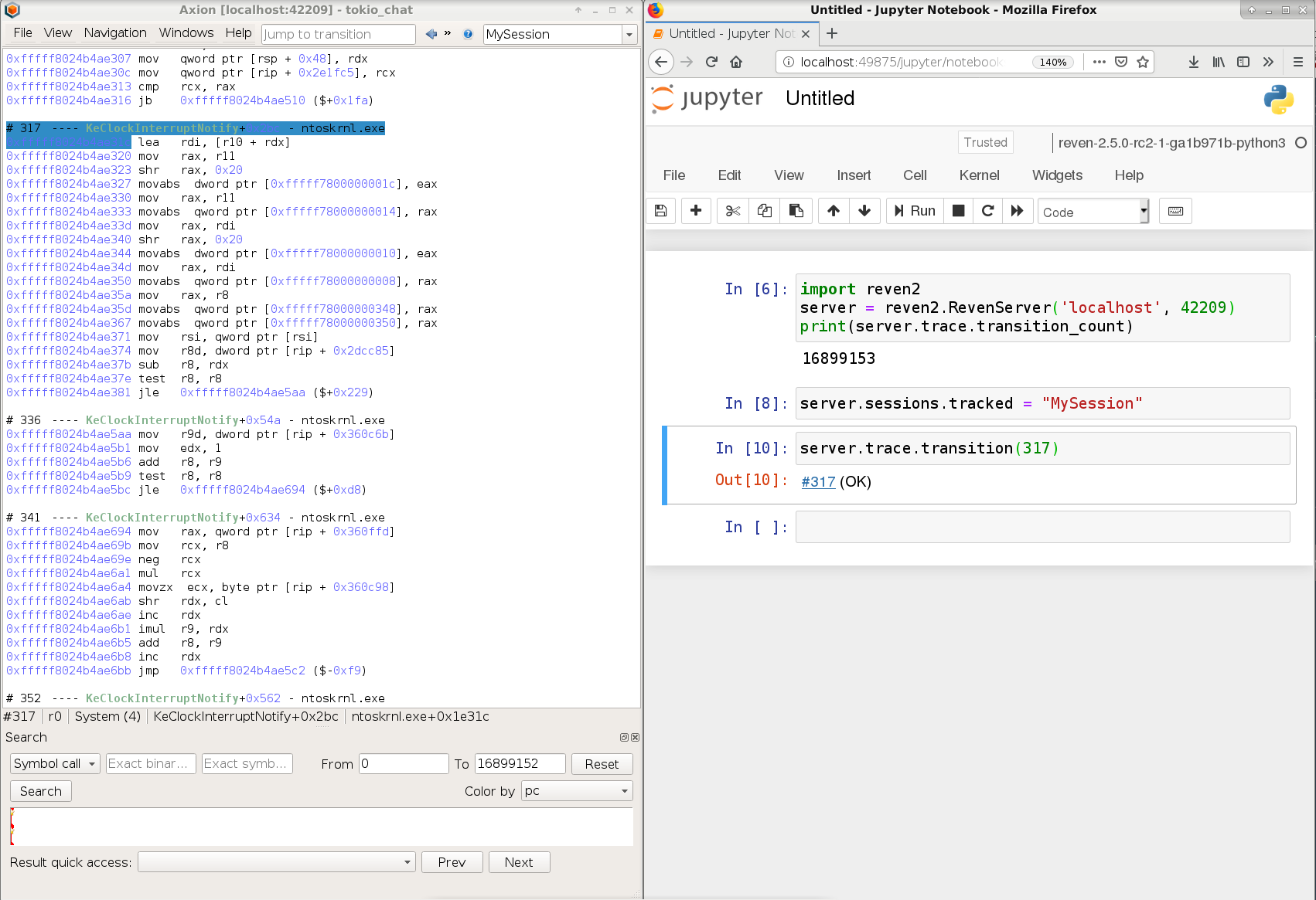 Jupyter Notebook integration - REVEN free edition 2.10.2-2 user ...